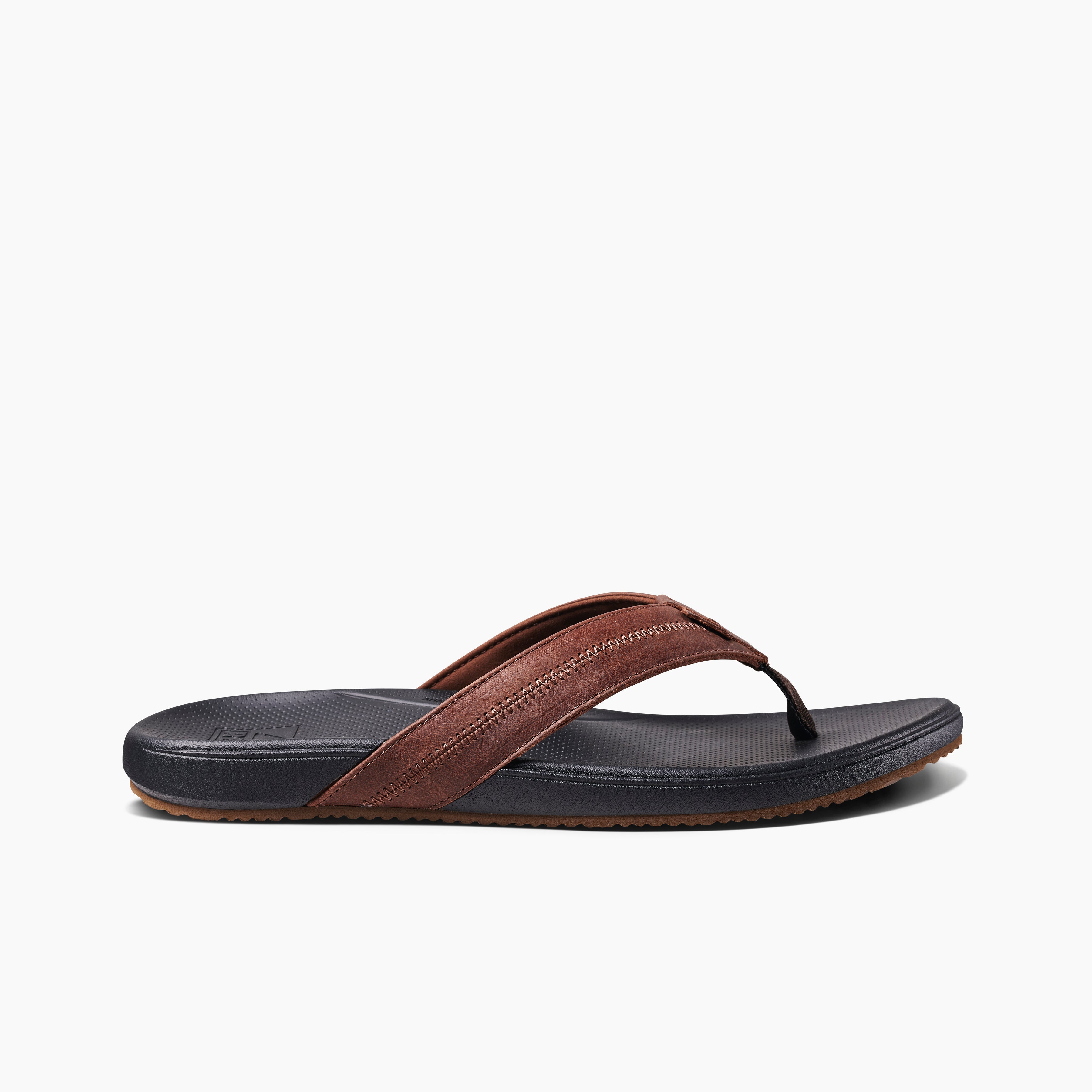 Cushion Phantom 2.0: Men's Padded Thong Flip Flops in Brown/Black ...