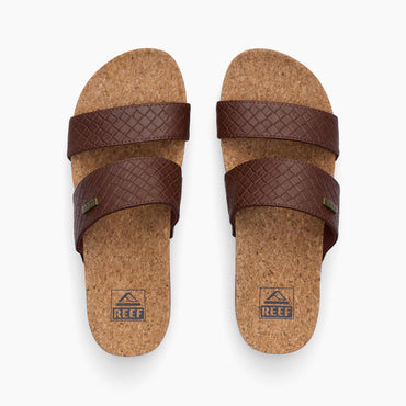Women's Cushion Vista Hi Slides in Chocolate Wicker | REEF®